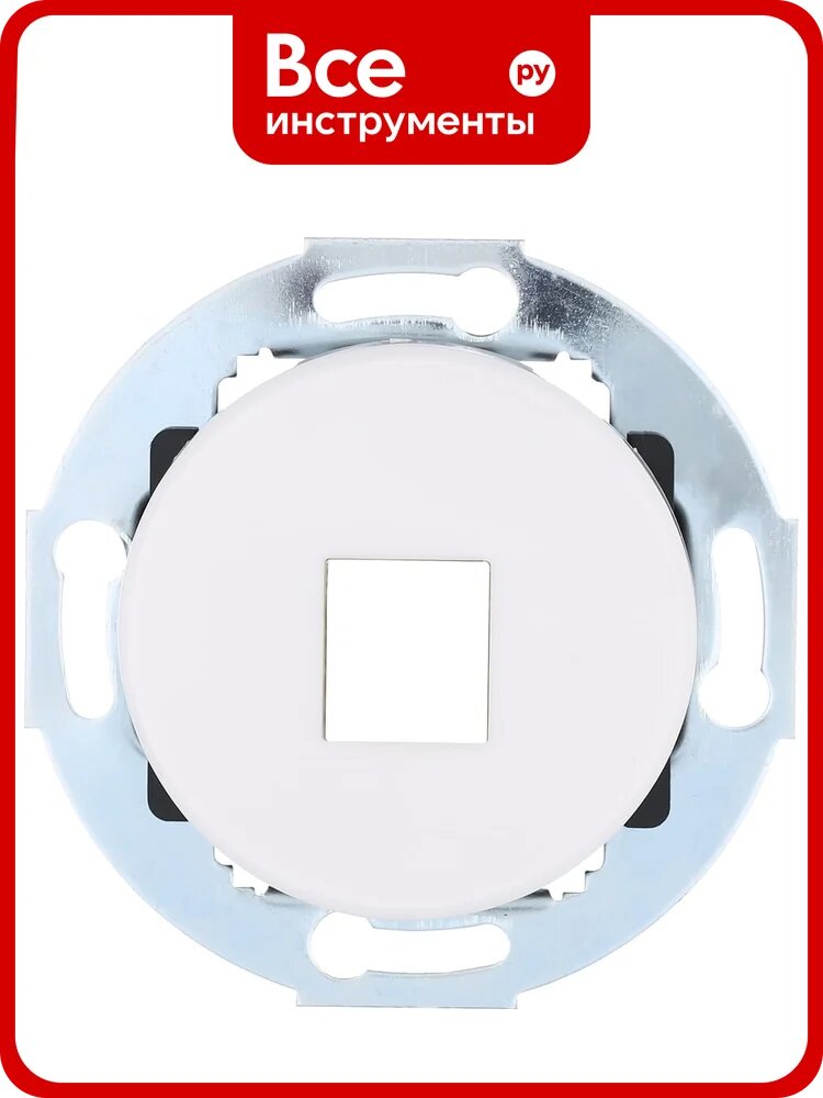 Накладка для телефонной розетки с суппортом LK Studio RJ-12, RJ-45 без джека, белый LK Vintage 885504-0
