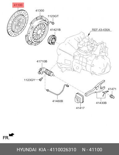 Диск Сцепления (Hyundai/Kia 4110026310)