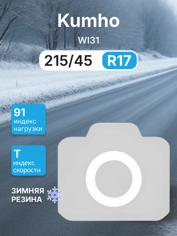 Зимняя шипованная шина KUMHO WI31 215/45R17 91T XL (2024)
