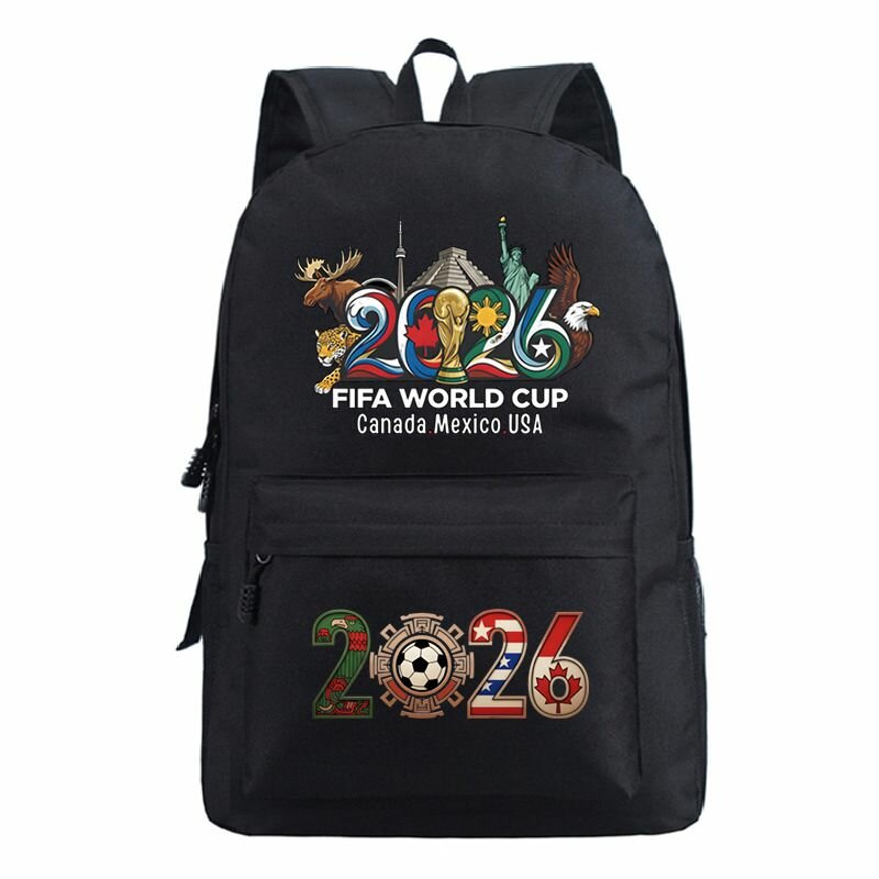 Рюкзак школьный Чемпионат мира 2026 (лицензия FIFA), высокоплотный нейлон, 43×29×14 см, 400 г, унисекс, спортивный стиль