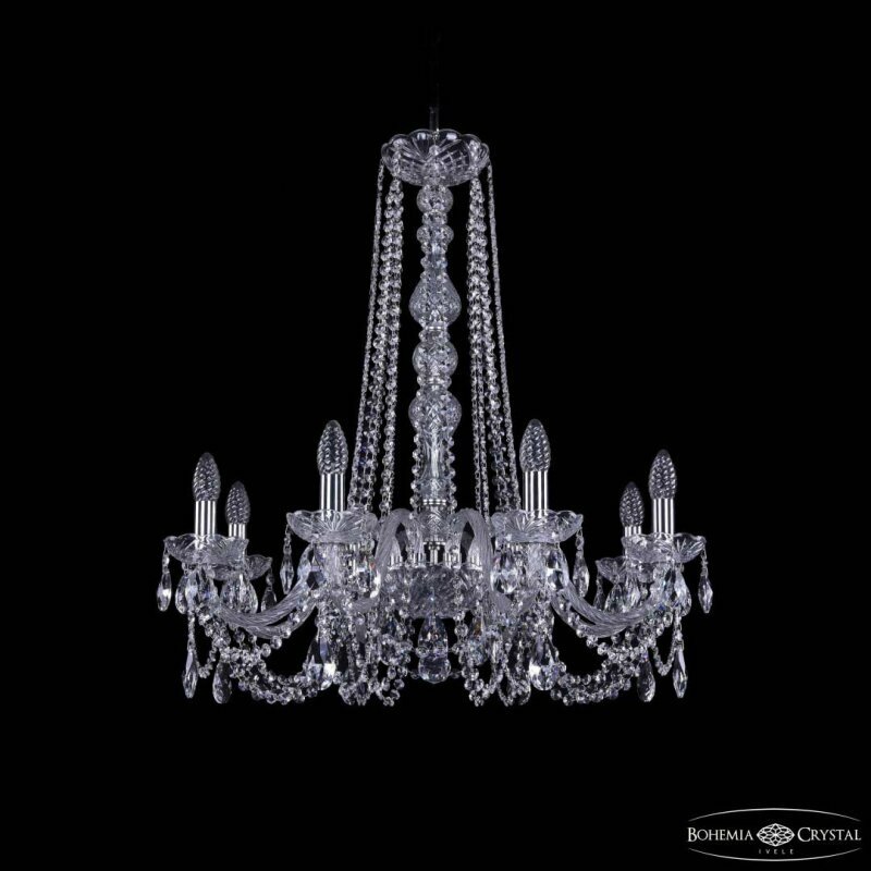 Подвесная люстра Bohemia Ivele Crystal 1402 1402/8/240/h-73 Ni