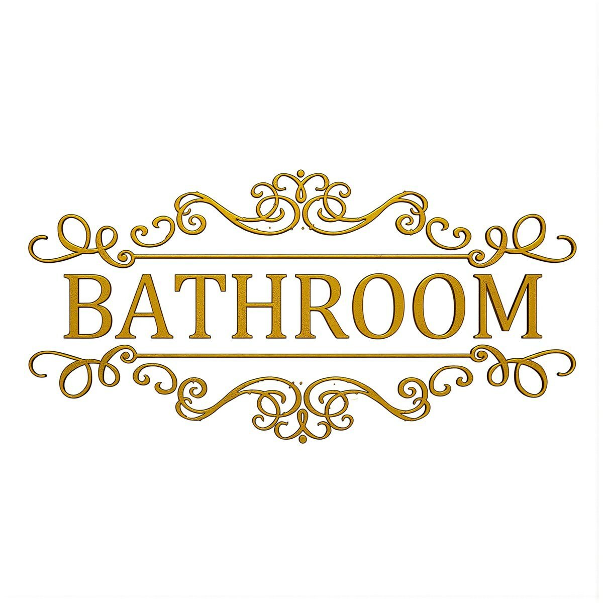 Декоративная наклейка на дверь ванной комнаты размер 30 на 20 см с надписью BATHROOM узорная самоклеящаяся для домашнего декора, MS2444-KQ（15*30cm）
