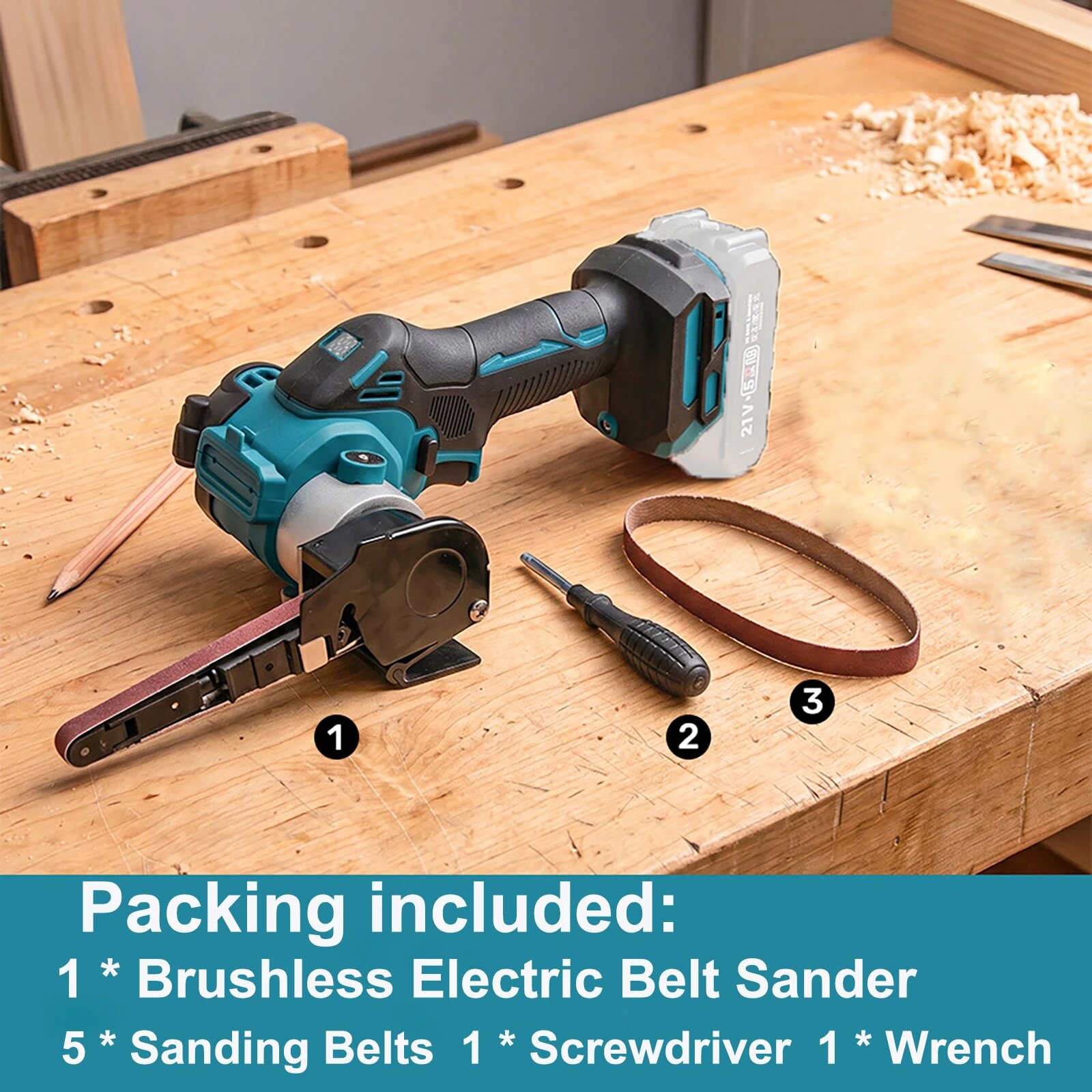Бесщеточная ленточная шлифовальная машина Makita 21В 700Вт