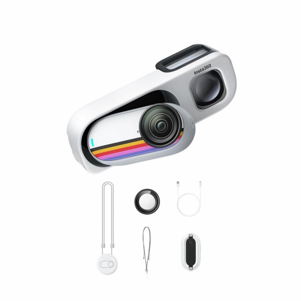 Экшн-камера Insta360 Go 3S, Retro Bundle Special Edition, 128Gb, Canvas White (Белый)