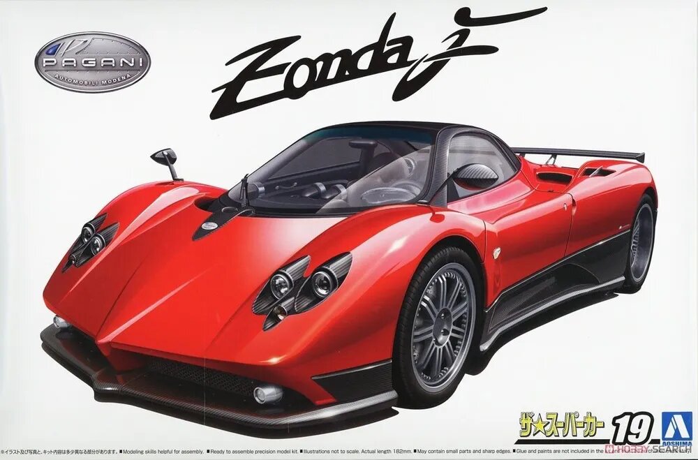 Сборная модель Машинка Aoshima-05603 1/24 PAGANI Zonda F 2005 car model kit