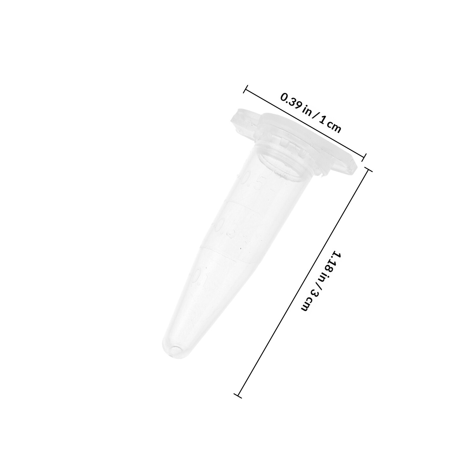 1000 Шт Мини Центрифужные Тубы Для Маленьких Образцов С Крышками 0.5Ml 3.00X1.00X1.00Cm