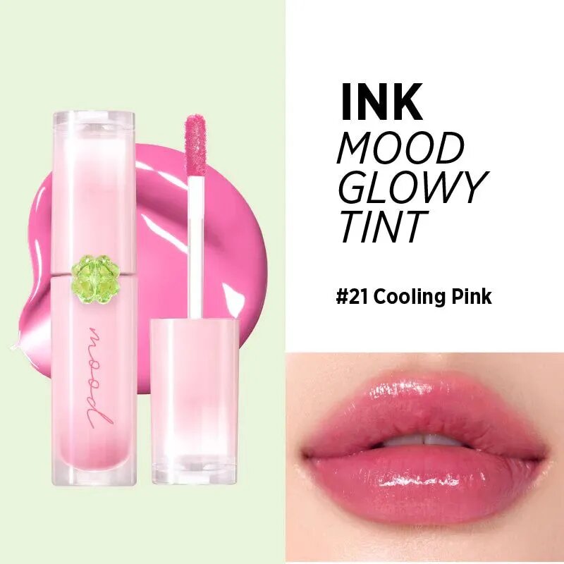 PERIPERA Блеск для губ (21 Cooling Pink) Ink Mood Glowy Tint, Масло для губ, Корейская косметика