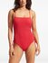 Купальник Seafolly Ruched drawstring swimsuit, размер 40, красный