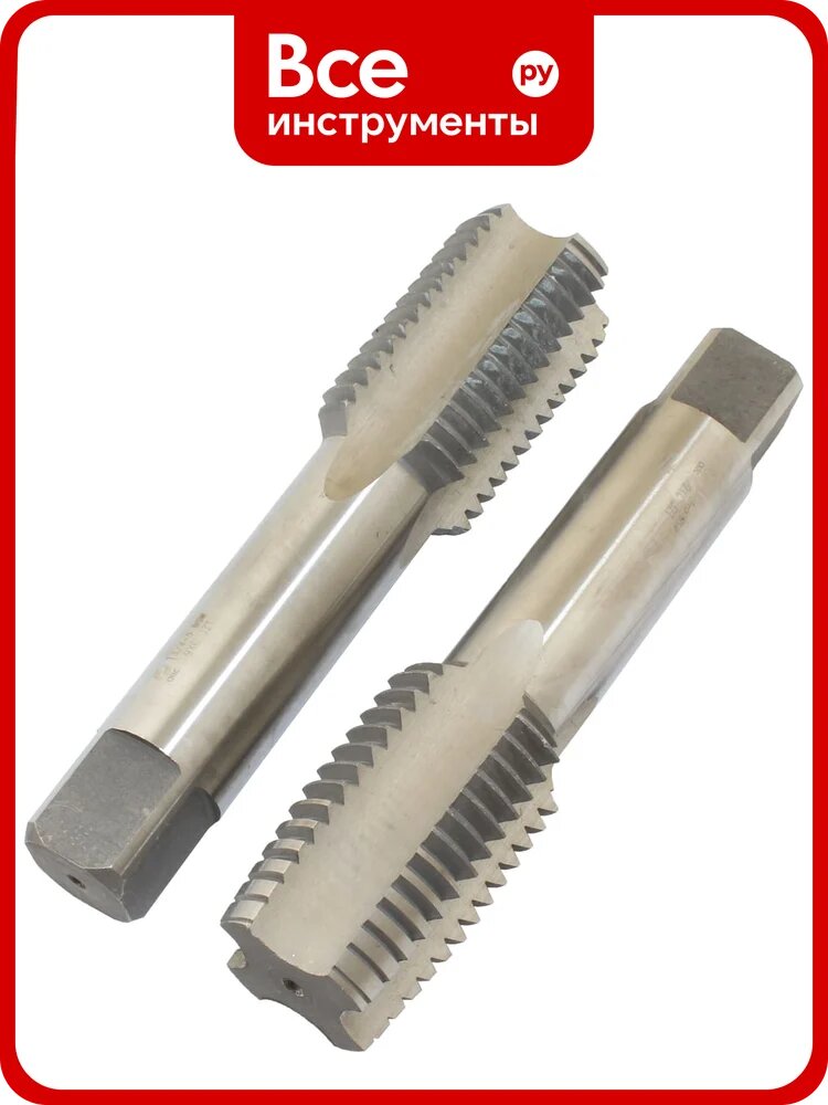 Метчик CNIC 1 3/4" BSW 55гр 9ХС дюймовый, ручной, к-т из 2-х шт. 5 ниток/дюйм 56477