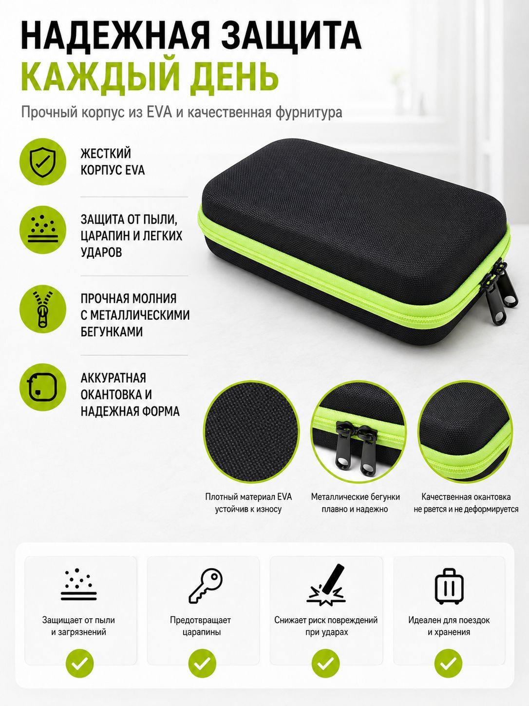 Жесткий дорожный футляр Чехол для хранения электробритвы Philips OneBlade