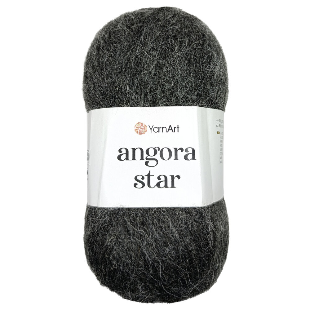 Пряжа для вязания YarnArt Angora Star 359 антрацит 100 гр/500 м 20% тонкая шерсть, 80% акрил