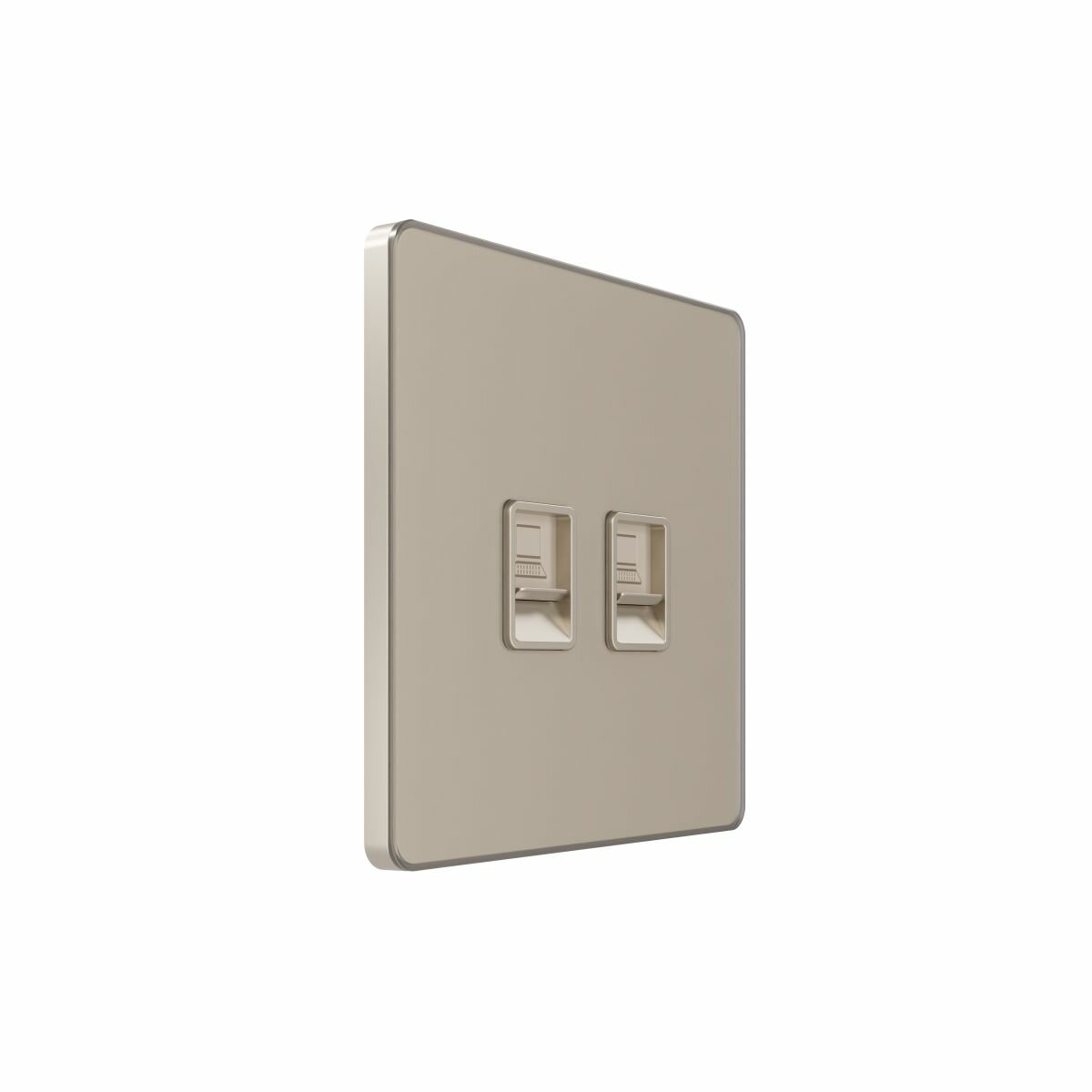 Розетка компьютерная RJ45, двойная, категория 6, Песчаный берег Systeme Infinity FSE000588