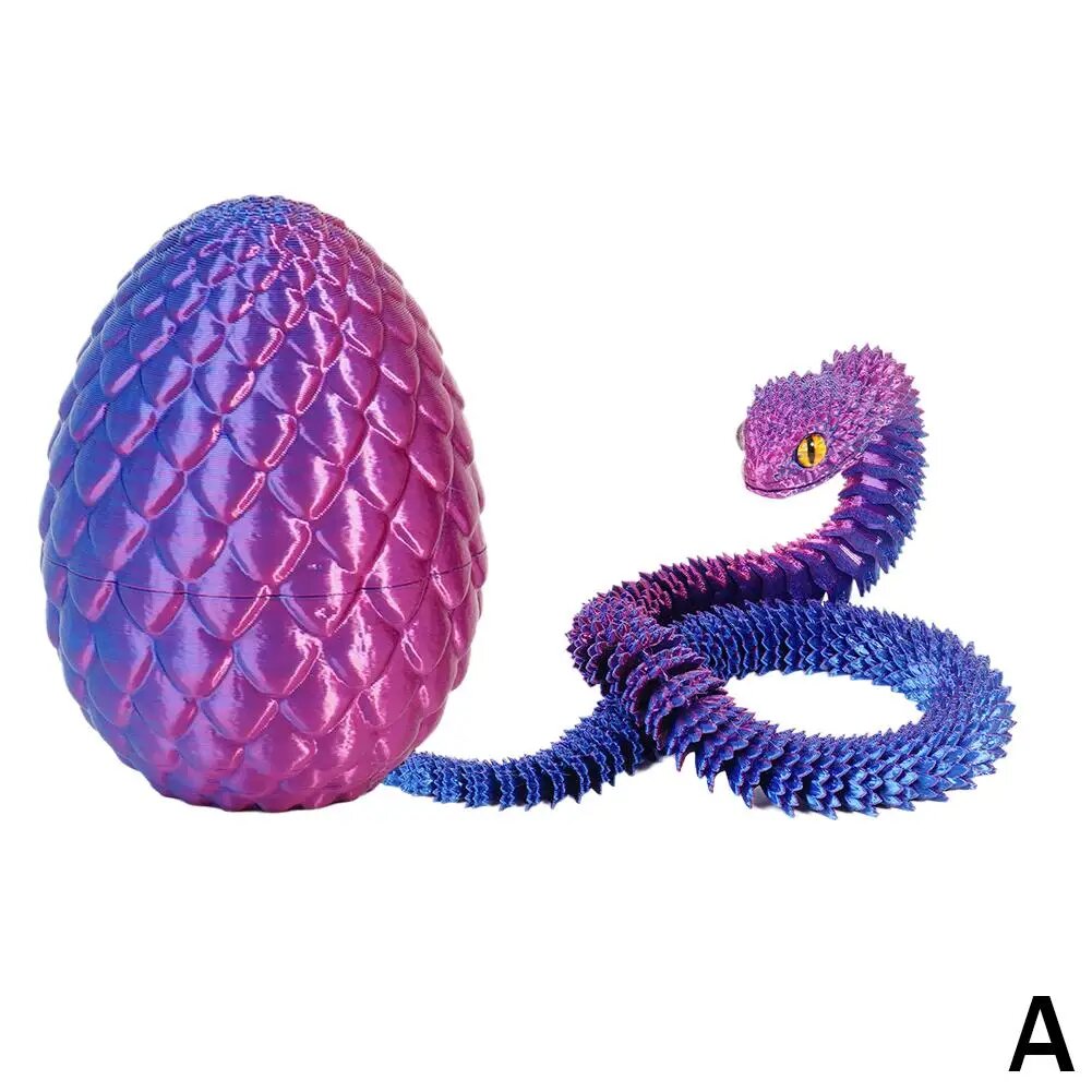 3D Змея с Яйцом Фиолетовый, Pink blue gradient