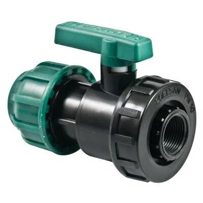 Кран компрессионный 32 * 1" ВР пластик Poelsan
