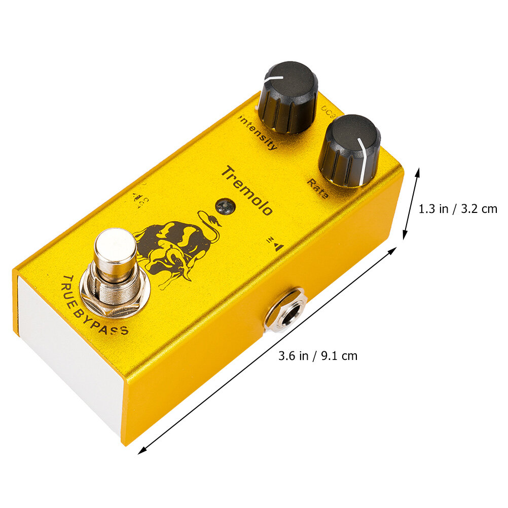 Tremolo Мини Гитарный Эффект С Управлением Наклоном И Подлинным Обходом 9 1X4Cm