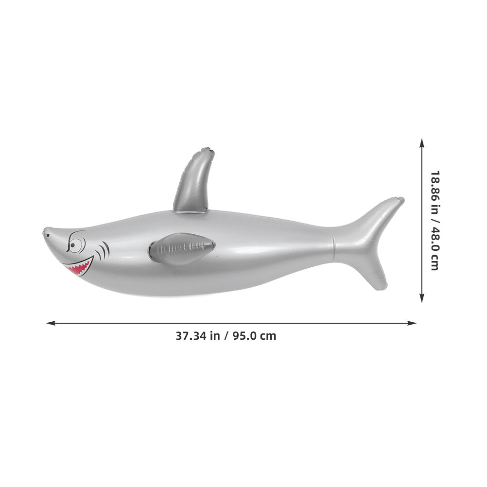 2 Штуки Декорации В Forme Акулы Надувная Игрушка Для Праздников 110.00X41.00X0.10Cm