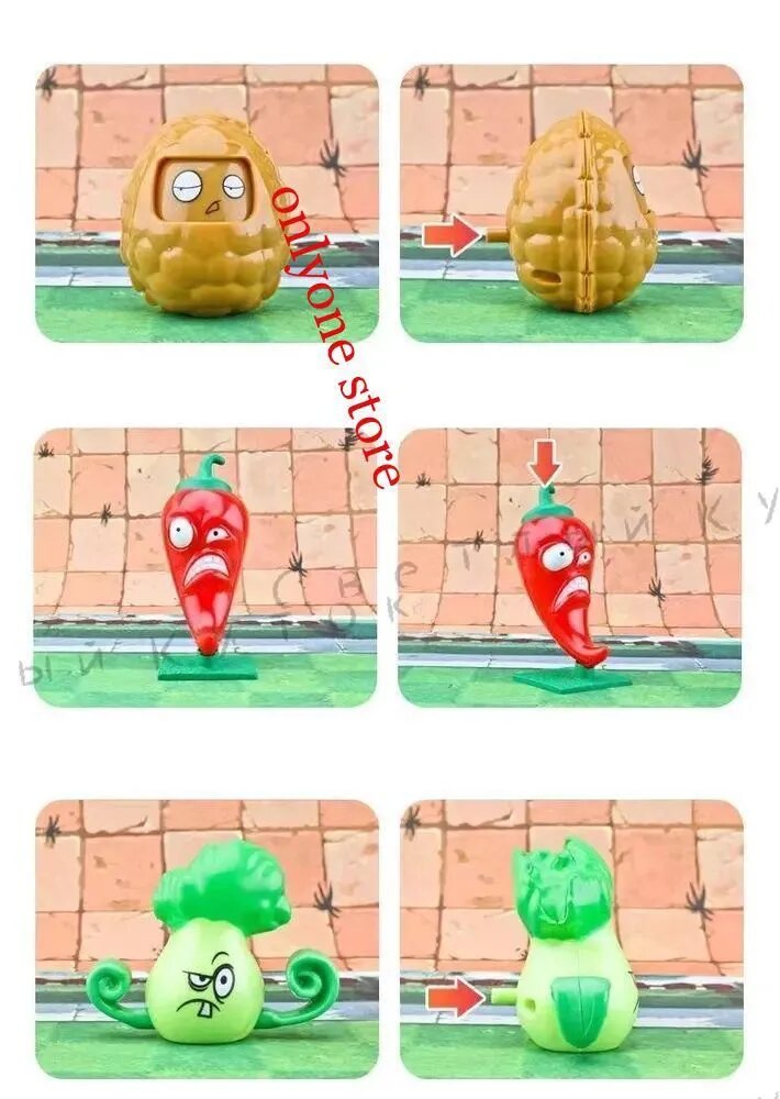 Подарочный набор игрушек Plants vs Zombies, пластик ABS, Китай, унисекс, для детей от 3 лет — фото 1