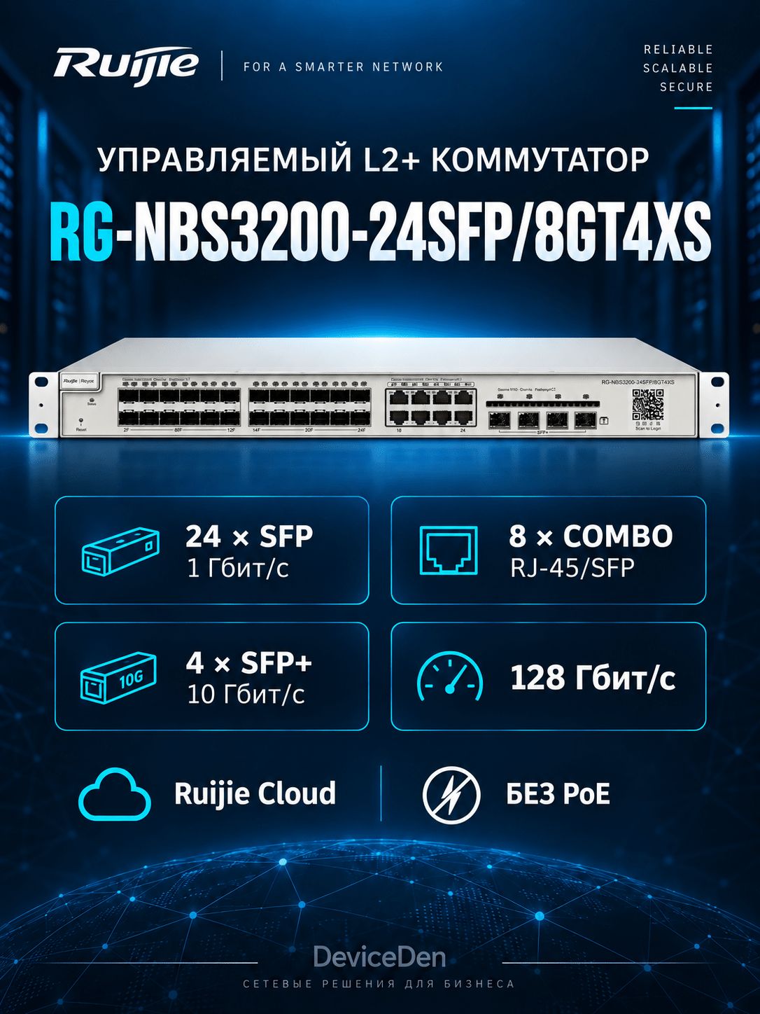 Ruijie RG-NBS3200-24SFP/8GT4XS коммутатор