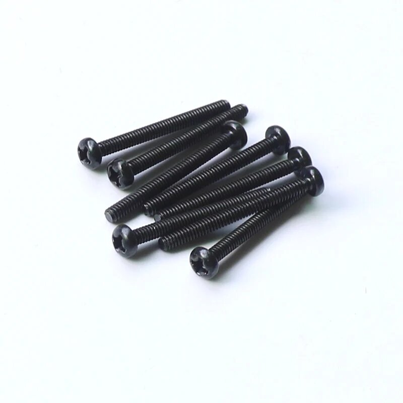 DONLIS Винты для звукоснимателей LP 10 комплектов 2,45 мм Черный, 10pcs BK screws only