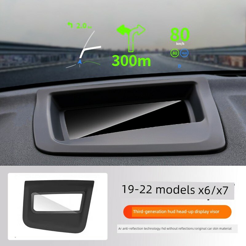 Защитный чехол для HUD BMW X6/X7 2019-2022 - оригинальный черный, ар-стекло, без бликов