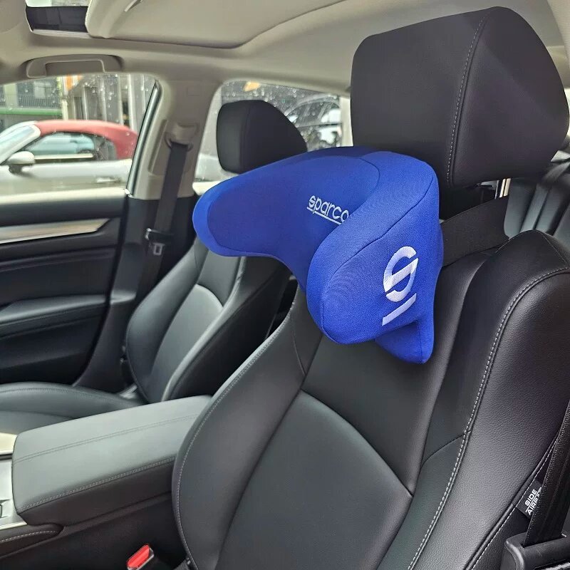 Sparco автомобильная подушка для головы, синяя, 1 шт. - высокопроизводительная поддержка шеи для гоночных сидений,