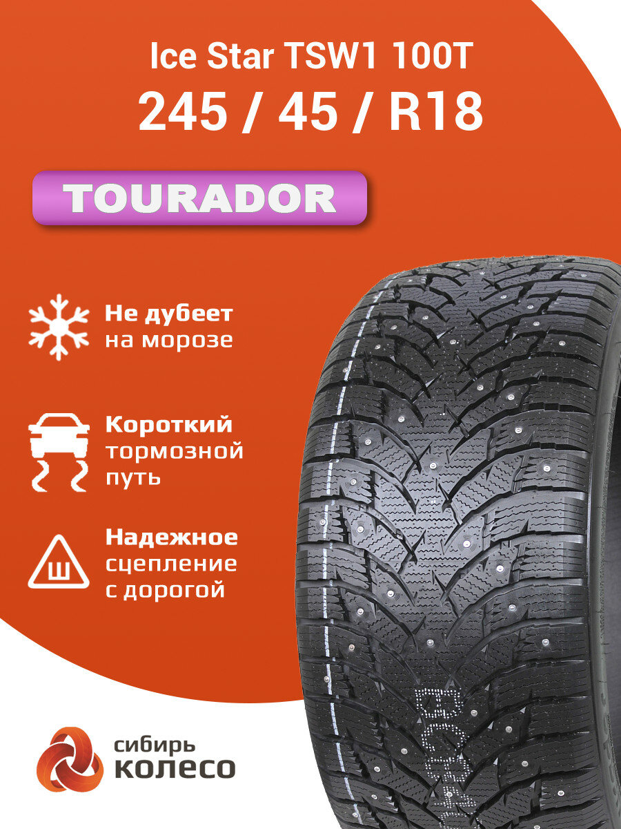 245/45R18 Tourador Ice Star TSW1 100T шип