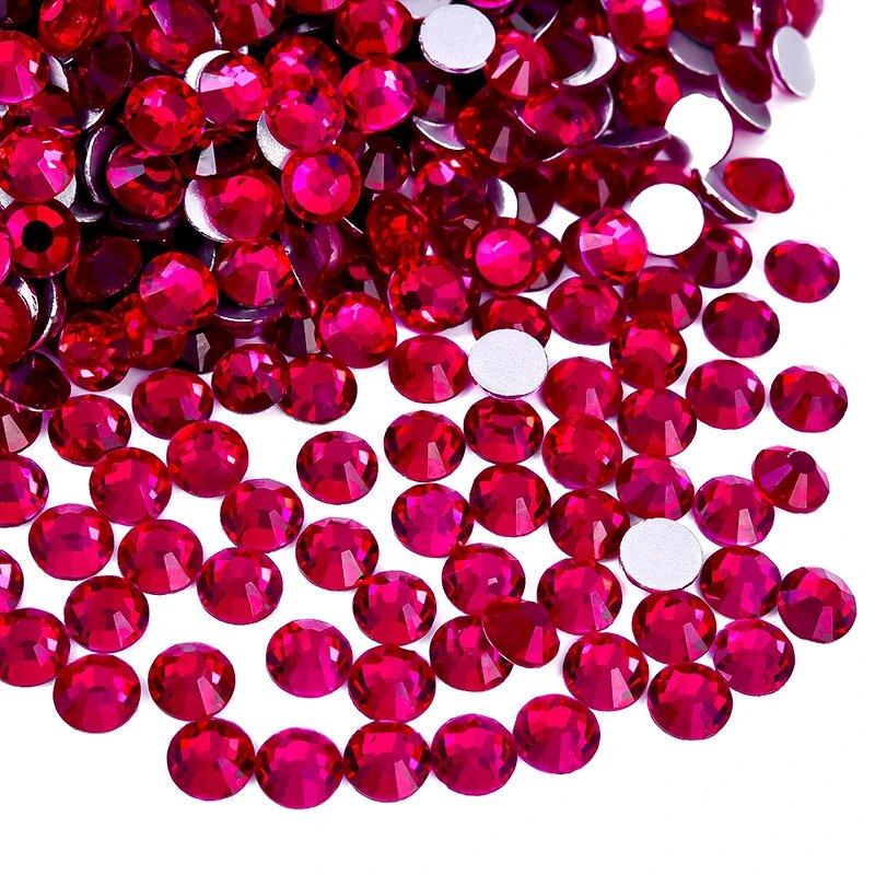 Стразы BLINGINBOX SS6-SS30 красные стекло 144-1440 шт SS30 - 288pcs, P346 Burgundy Red
