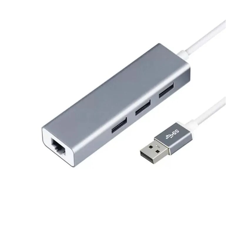 USB HUB Хаб Fixtor OTN-5226 4в1 3 порта USB+RJ45 Ethernet 0.2м