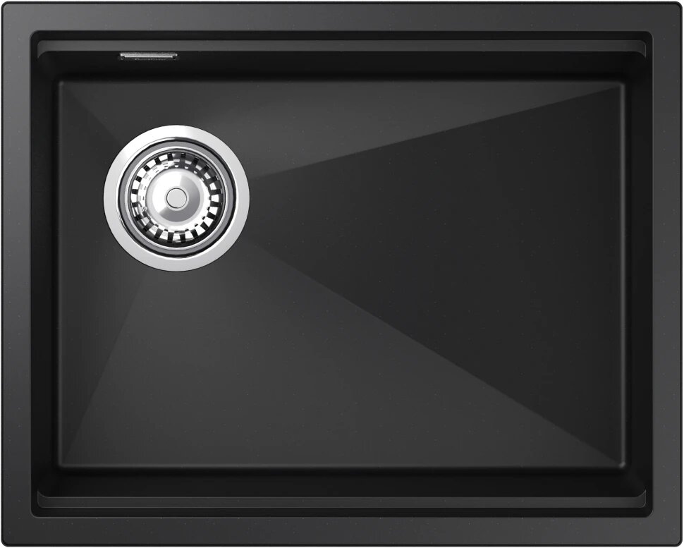 Кухонная мойка Rivelato Lino LN-554-L nero 55x44 см, черный