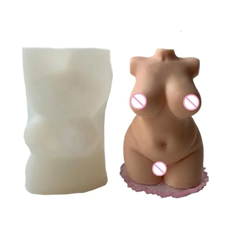 Силиконовая форма для 3D-свечей в виде женского тела, - L