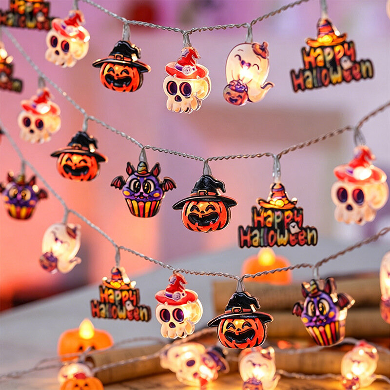 Гирлянда Halloween из акрила, питание от USB, 20 светодиодных тыкв, длина 3м, для комнатного и уличного украшения