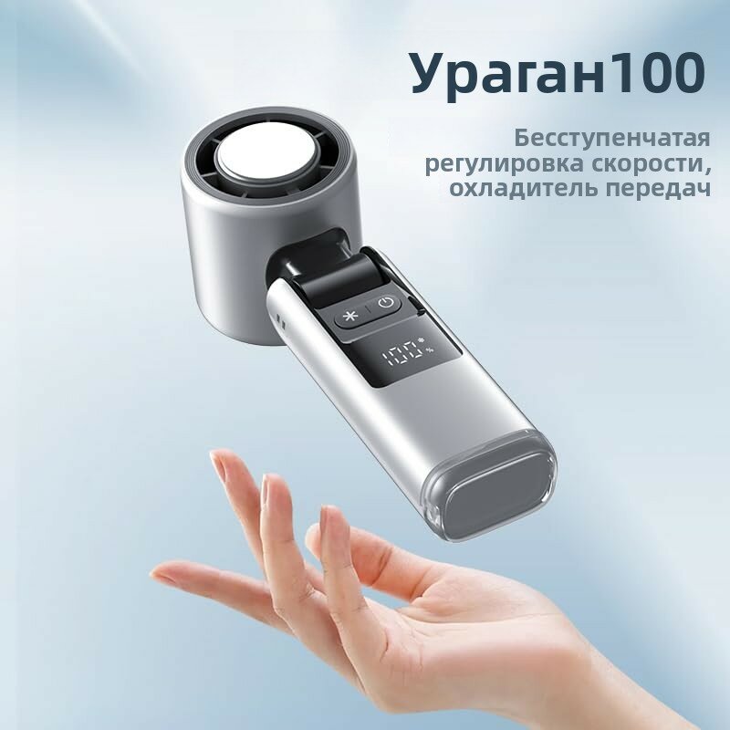 Портативный мини-вентилятор белого цвета с регулировкой скорости, время автономной работы до 10 часов