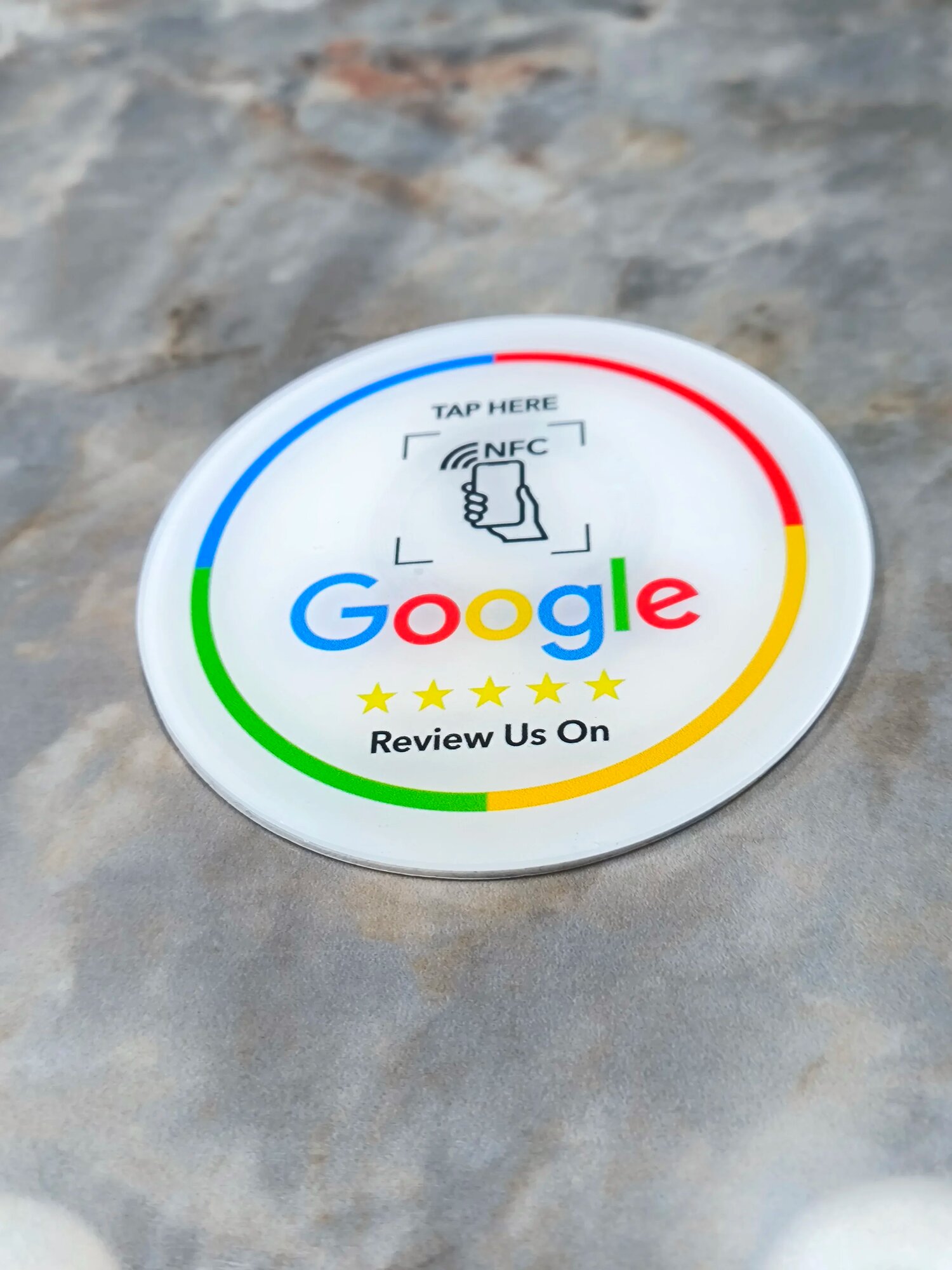 NFC метка для Google Reviews, White-C