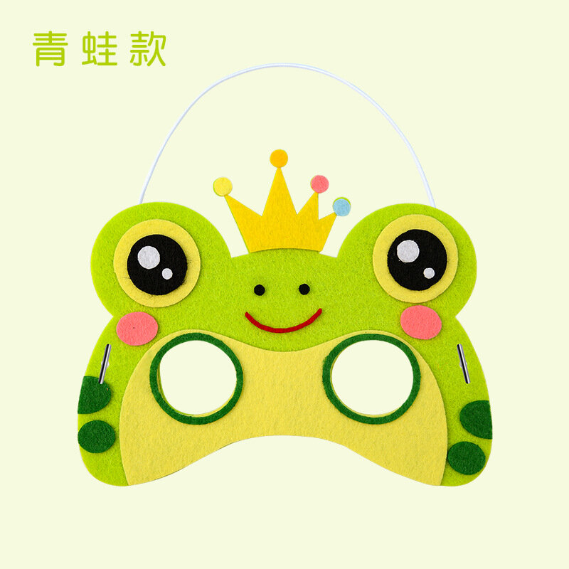 Маска лягушки для детей - ручная маска для игр и творческих занятий