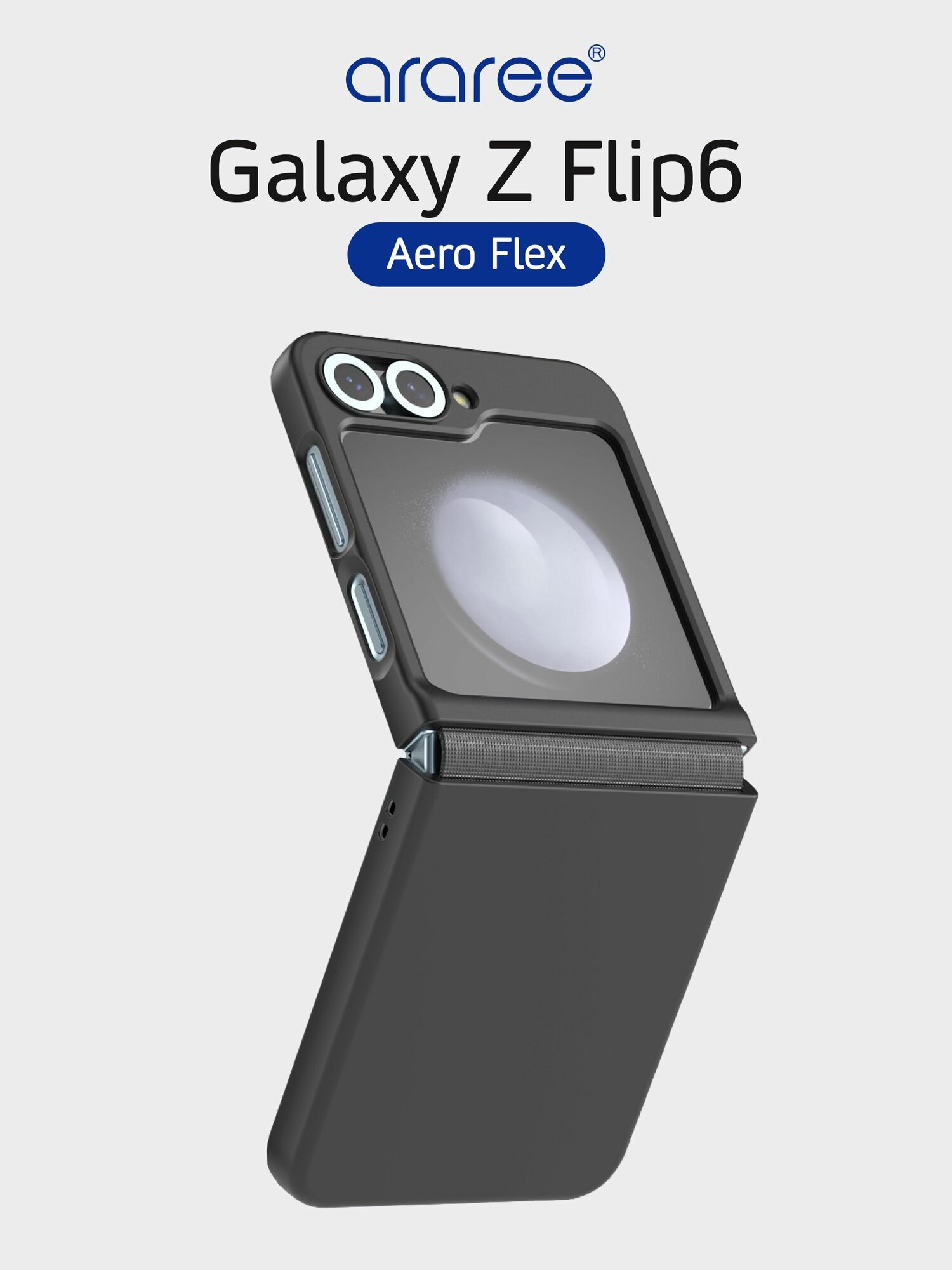 Чехол на Samsung Galaxy Z Flip6 / 7FE, Araree Aero Flex, черный