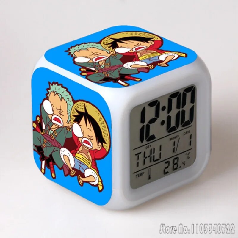Будильник светодиодный One Piece ZORO, Цвет: 25