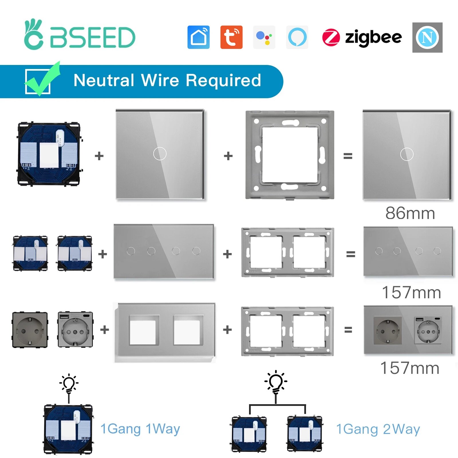 BSEED Zigbee Smart Plug EU Socket — фото 1