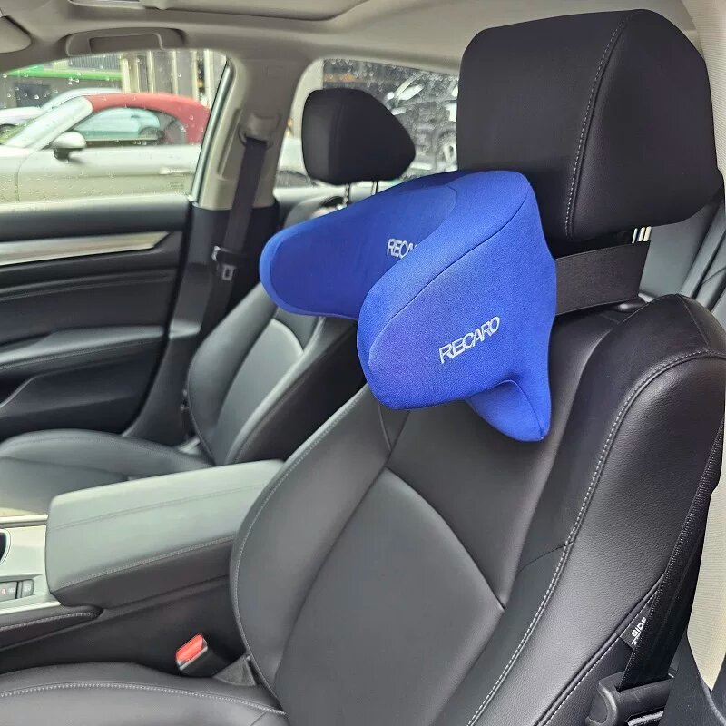 Recaro автомобильная подушка для головы, синяя, 1 шт. - комфорт для гоночных сидений, премиум поддержка шеи, дышащая
