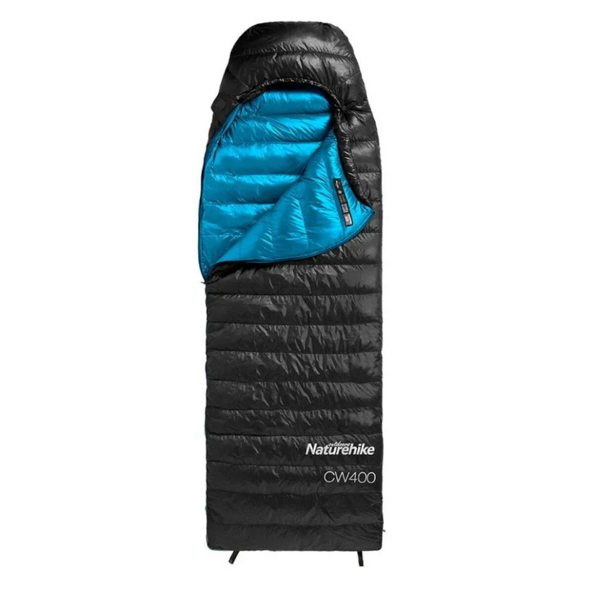 Мешок спальный Naturehike CW400 NH18C400-D с утиным пухом, размер M, черный
