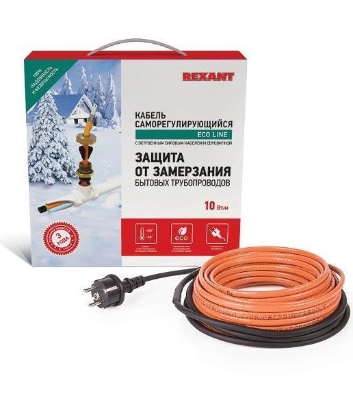 Кабель греющий Rexant 8м 80 Вт (51-0604)
