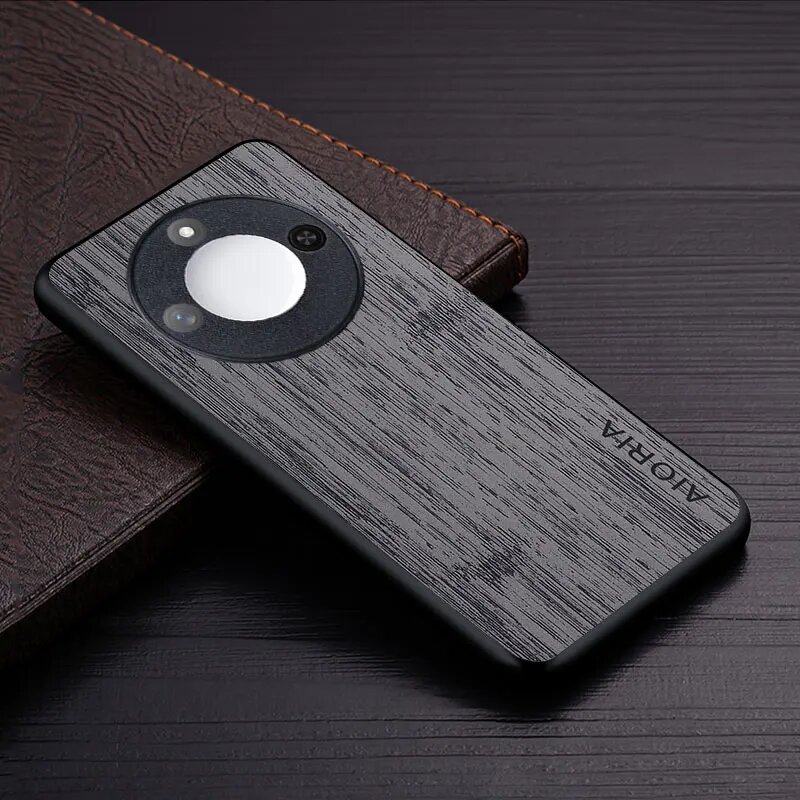 Чехол для Honor X9b, Dark Gray, бамбук