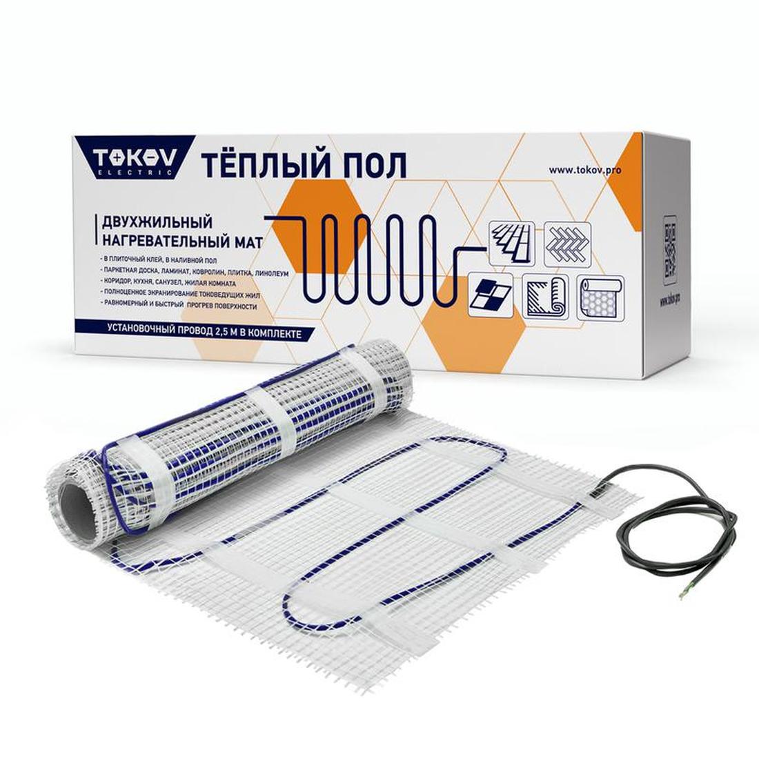 Комплект "Теплый пол" (мат) 150Вт/кв. м 6кв. м TOKOV ELECTRIC TKE-MAT150-900-6