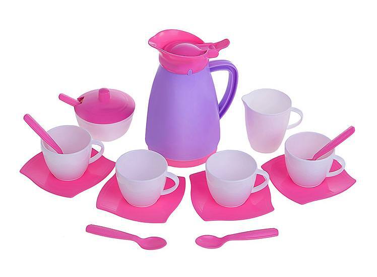 Набор детской посуды Полесье "Алиса" на 4 персоны (Pretty Pink) (40626)