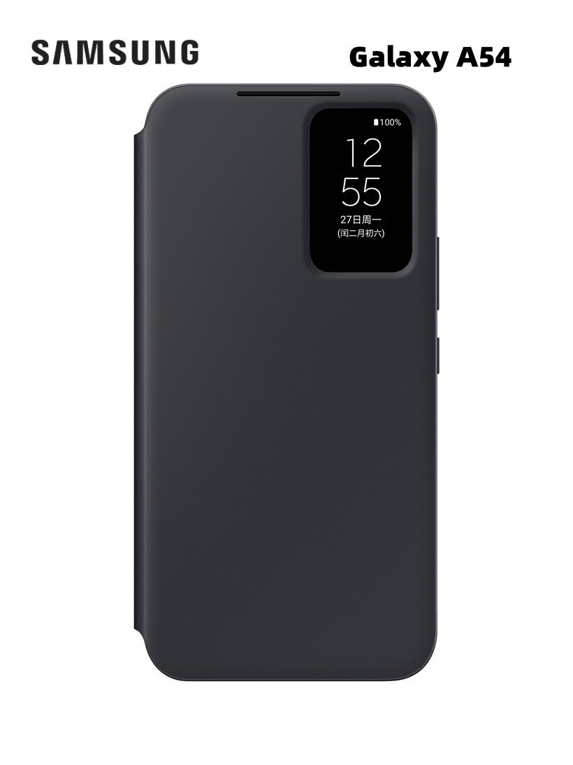 Оригинальный чехол-книжка Samsung Smart View Wallet Case для Galaxy A54 5G, чёрный, арт. EF-ZA546CBEGCN