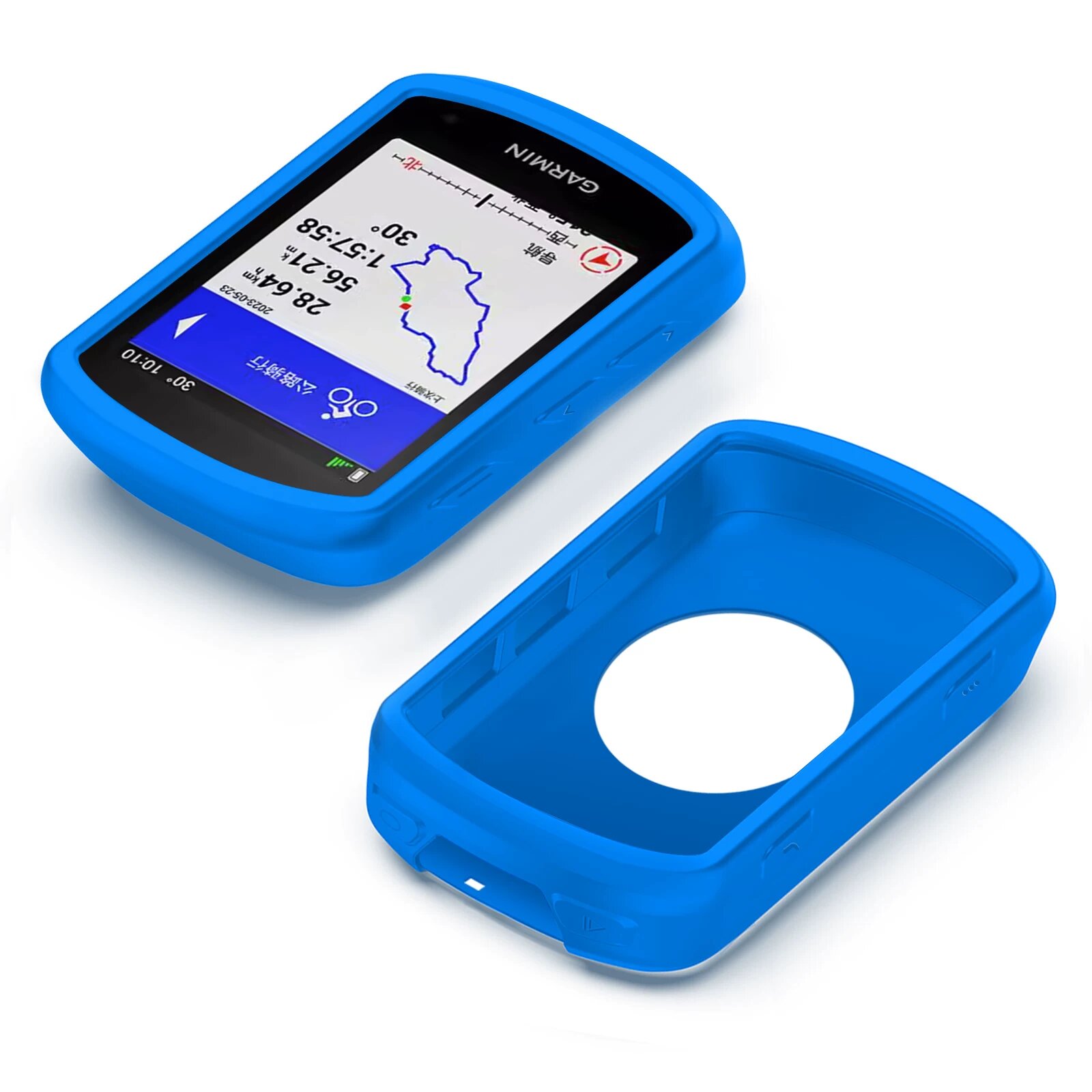 Защитный чехол Garmin 840/540 для велосипедного компьютера, синий цвет - узкий, ударопрочный дизайн для велосипедистов
