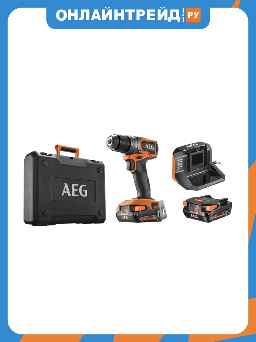 Aeg Бесщеточная дрель-шуруповерт BS18SBL2-202C 18В 4935480056