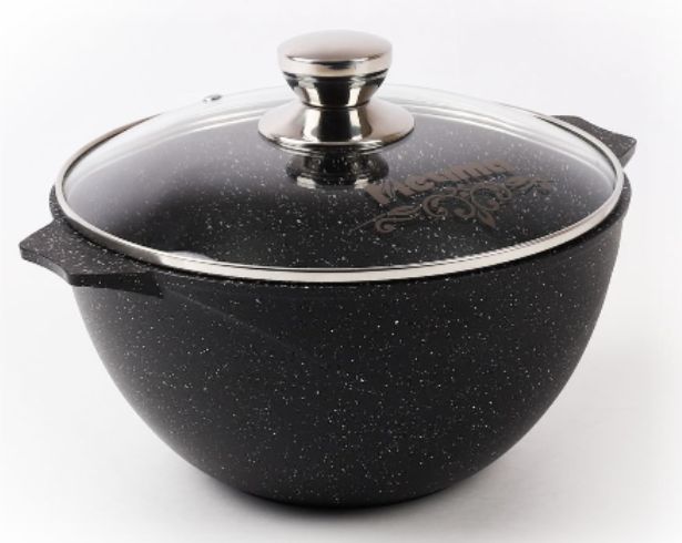 Казан Мечта Гранит Blaсk 57802, черный гранит, крышка стекло