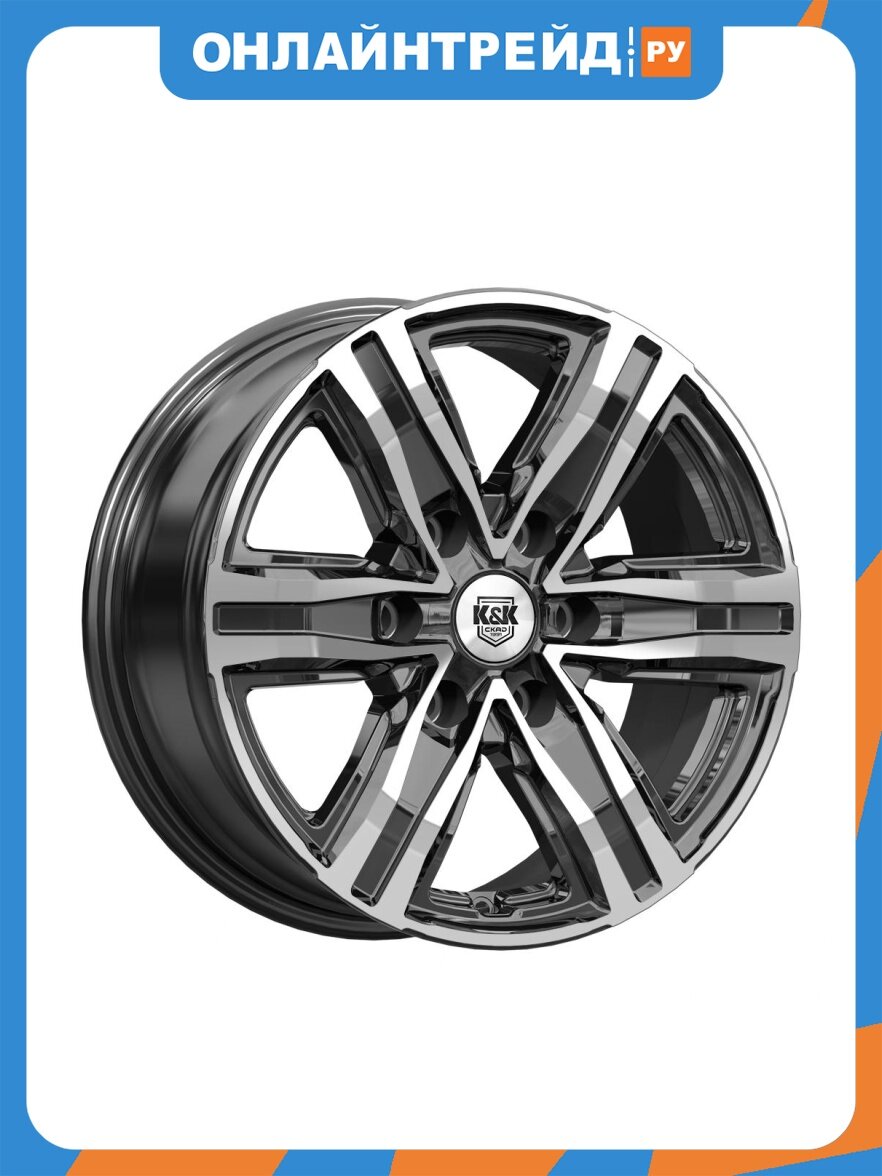 Диск K&k R8 7.5x17/6x139.7 D93.1 ET45 алмаз чёрный