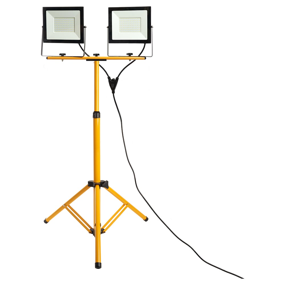 Прожектор на штативе FERON 2х100W 6400К 220V черный IP65, LL-505 48506