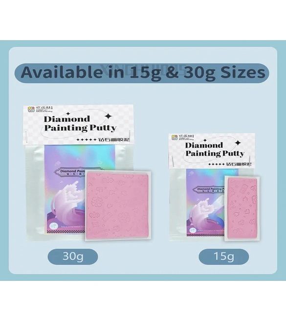 Клей-паста для алмазной вышивки (Diamond Painting Putty) 15г / 30г, суперлипкий розовый пластилин для страз, аксессуар для алмазной мозаики